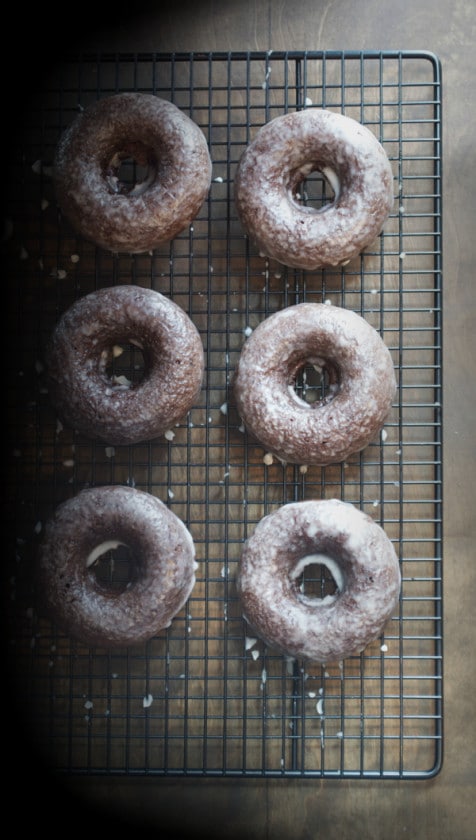Baked Raspberry Glazed Dark Chocolate Donuts - Taste Love and Nourish